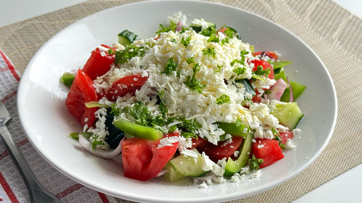 Classic Bulgarian Salad (Shopska Salad) | A Cook's Quest